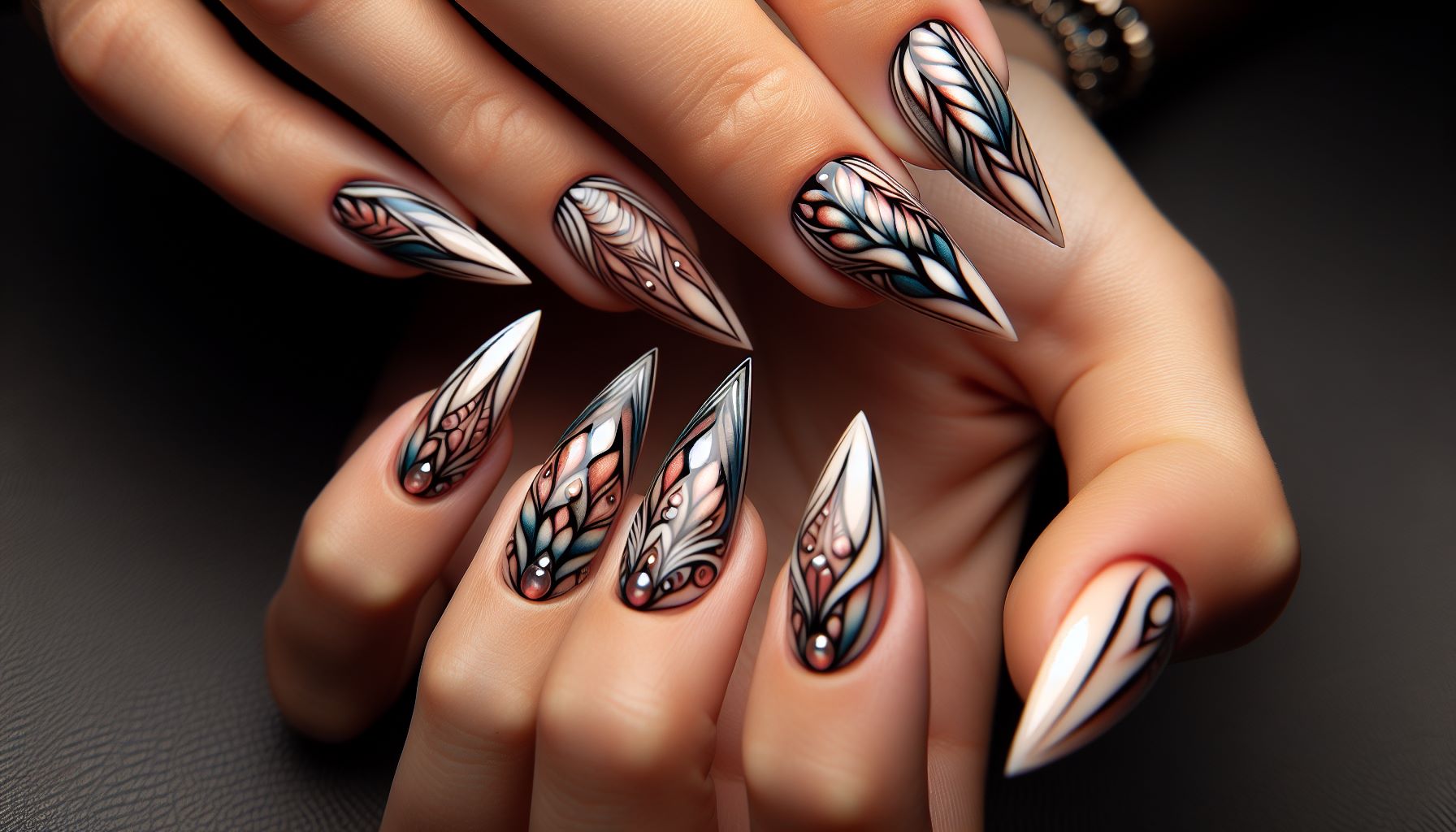 Schillernde Nailart-Designs für spitze Nägel zum Ausprobieren ...