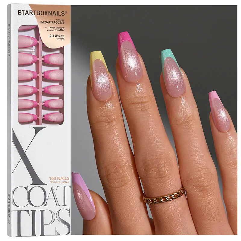 XCOATTIPS® French Brighter Pastel - Cat-Eye Base Medium Coffin ...