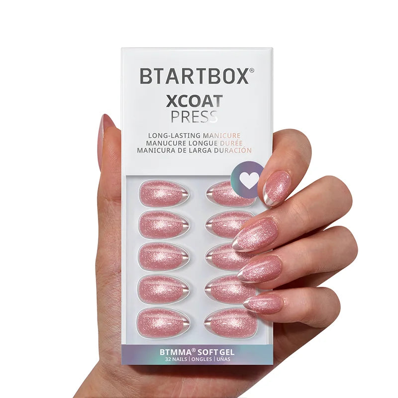 Gilded Cheer Almond Press On Nails – BTArtbox Nails