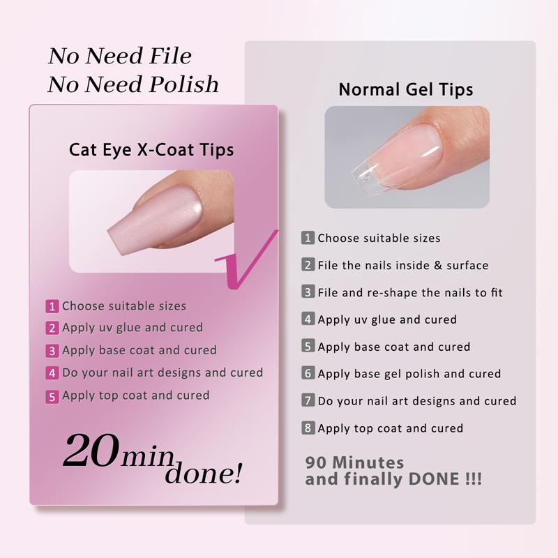 XCOATTIPS® Cat Eye - Coffin – BTArtbox Nails