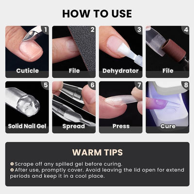 XCOATTIPS® Gap - Filled Solid Nail Gel Glue – BTArtbox Nails