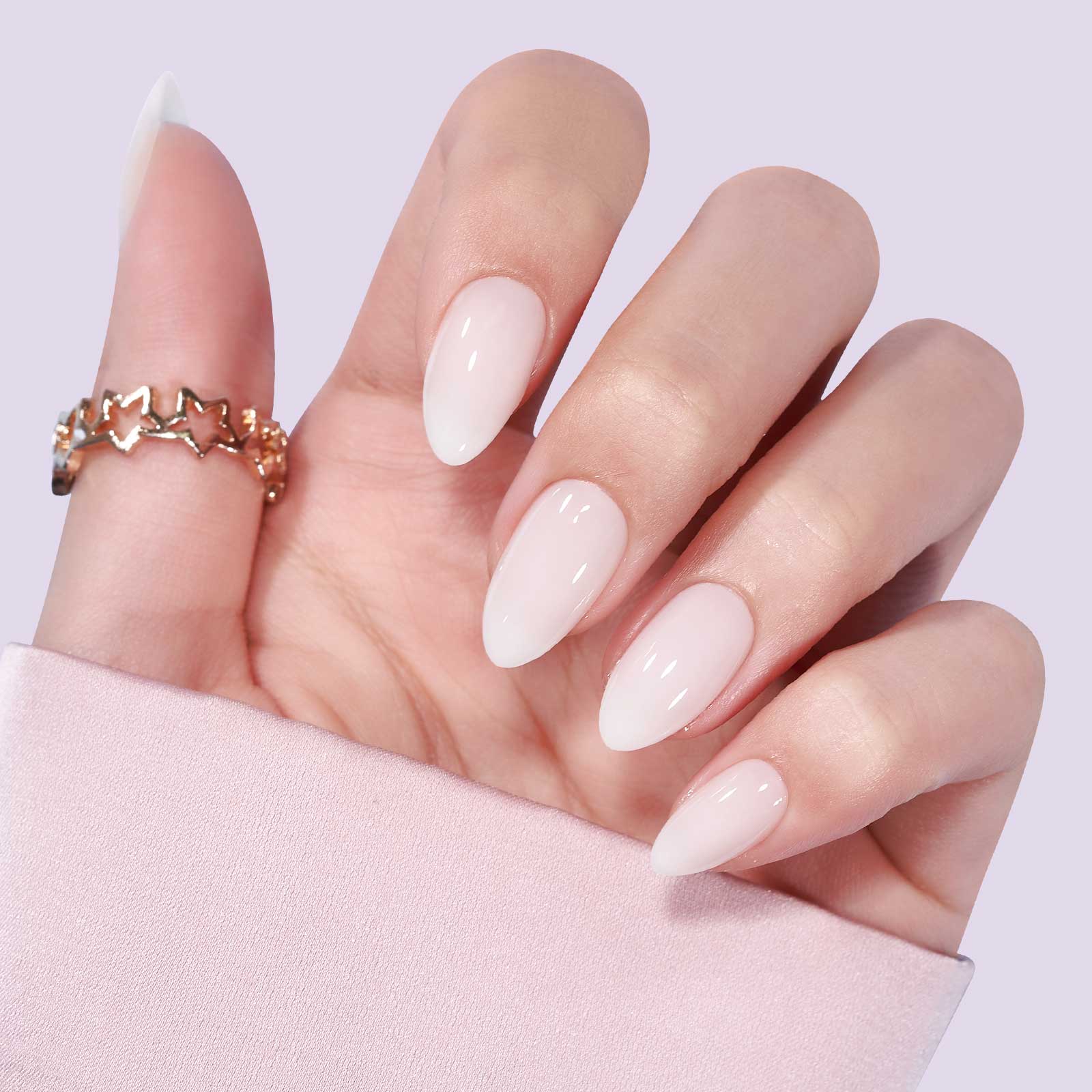 Cream Puff Almond Nails - Press On Nails – BTArtbox Nails